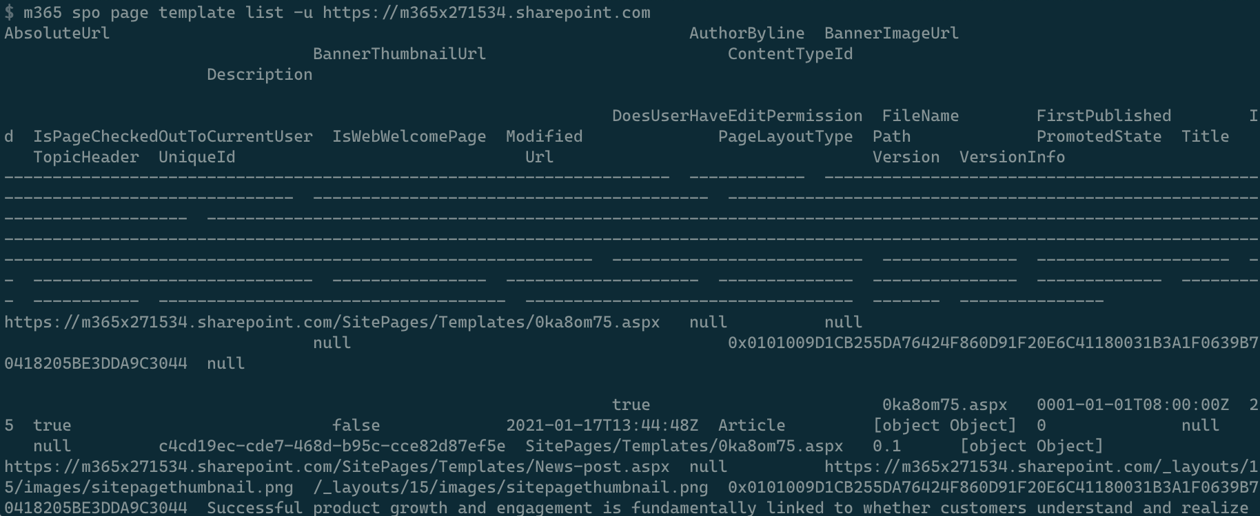 #2065 - Implementation of the `spo page template list` command by estruyf · Pull Request #2066 ...