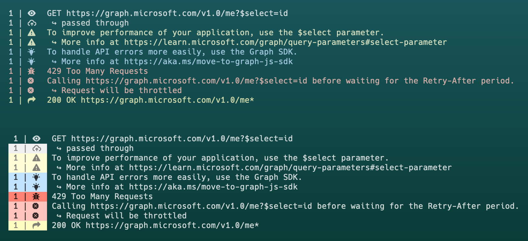 Improve readability of console output · Issue #68 · dotnet/dev-proxy · GitHub