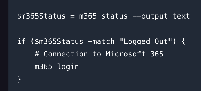 Simplify Ensuring That The User Is Signed In In A Script · Issue 5217 · Pnpcli Microsoft365 