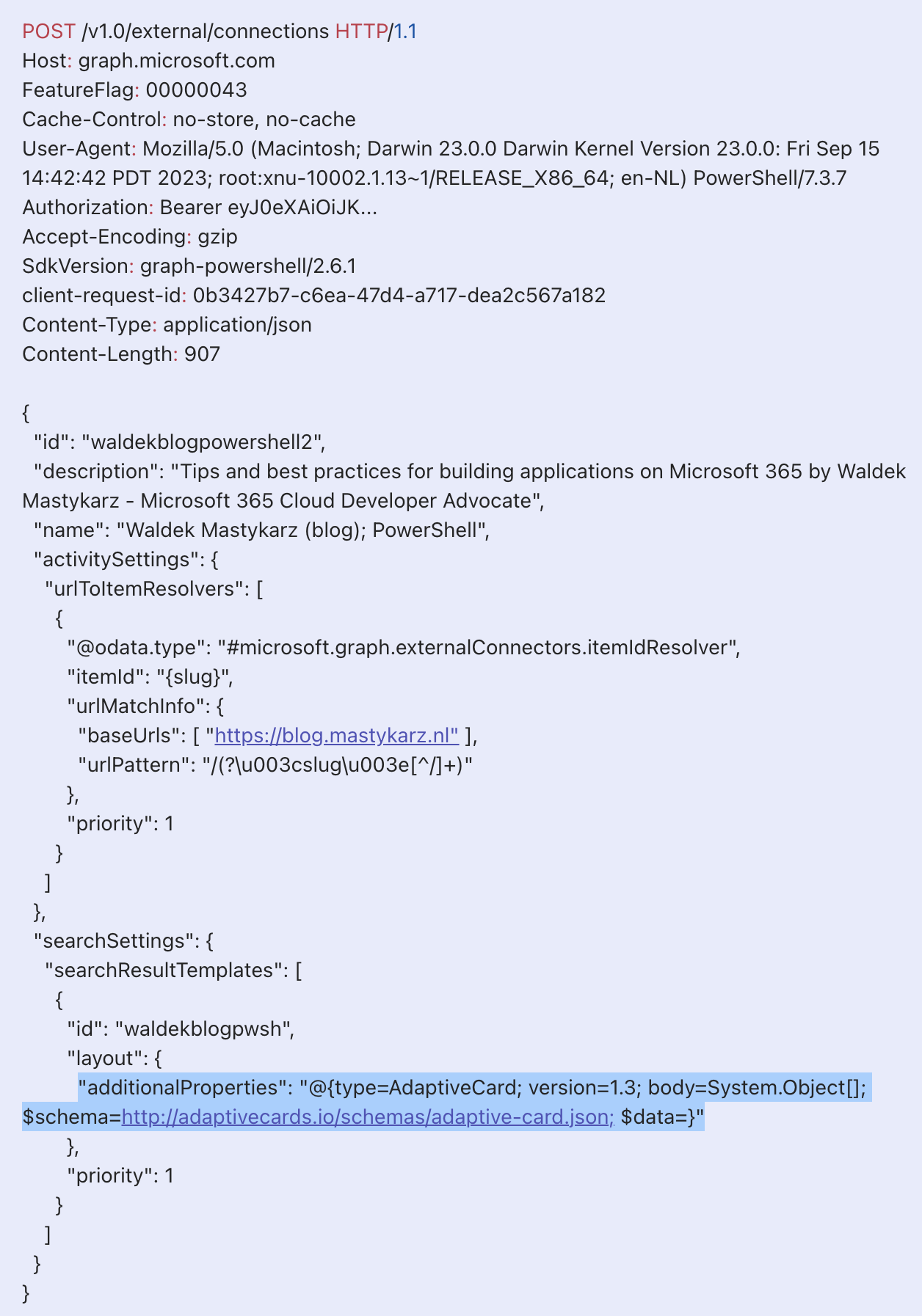 Object sent as part of additionalProperties for New-MgExternalConnection truncated · Issue #2352 ...