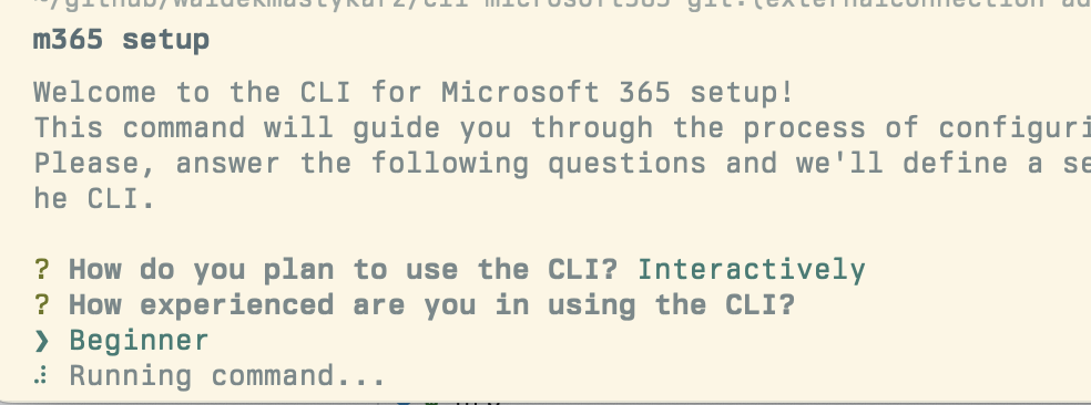 Bug report: spinner breaks interactive mode · Issue #5598 · pnp/cli-microsoft365 · GitHub