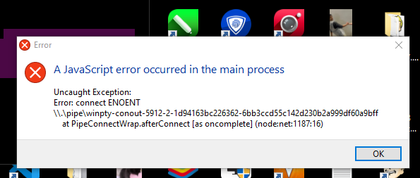 Hyper error A javascript error occurred in the main process · Issue #1594 · vercel/hyper · GitHub