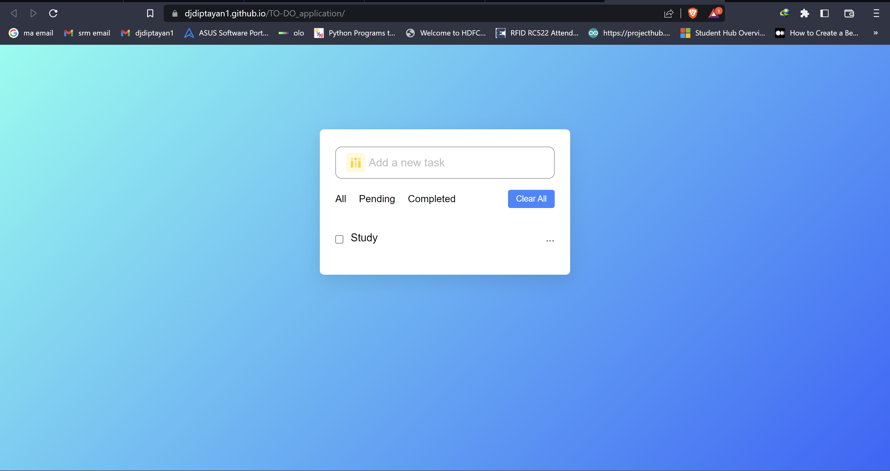 GitHub - djdiptayan1/TO-DO_application: the TO-DO Application is available here