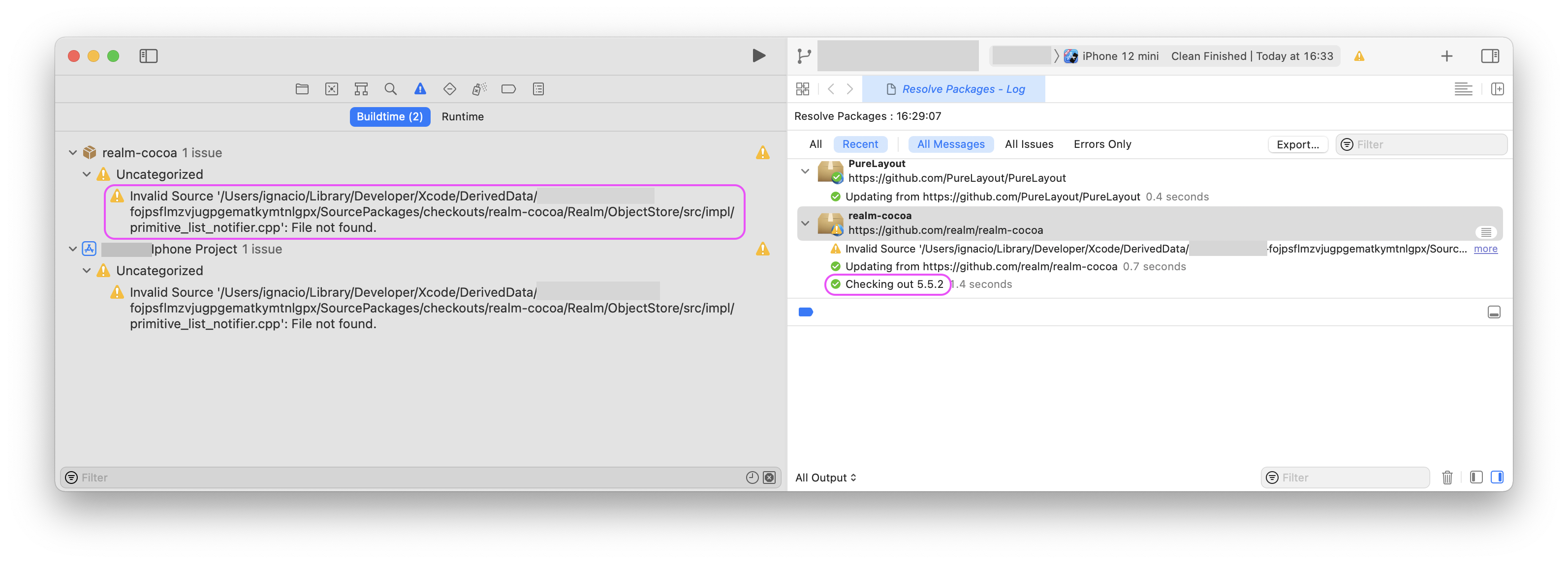 Warnings On Realm Cocoa Version 552 When Using Xcode13 · Issue 2634