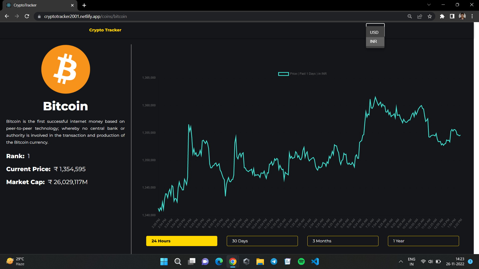 GitHub - harver2001/CryptoTracker_2.0: Checkout the stats for popular Cryptocurrencies at one go.
