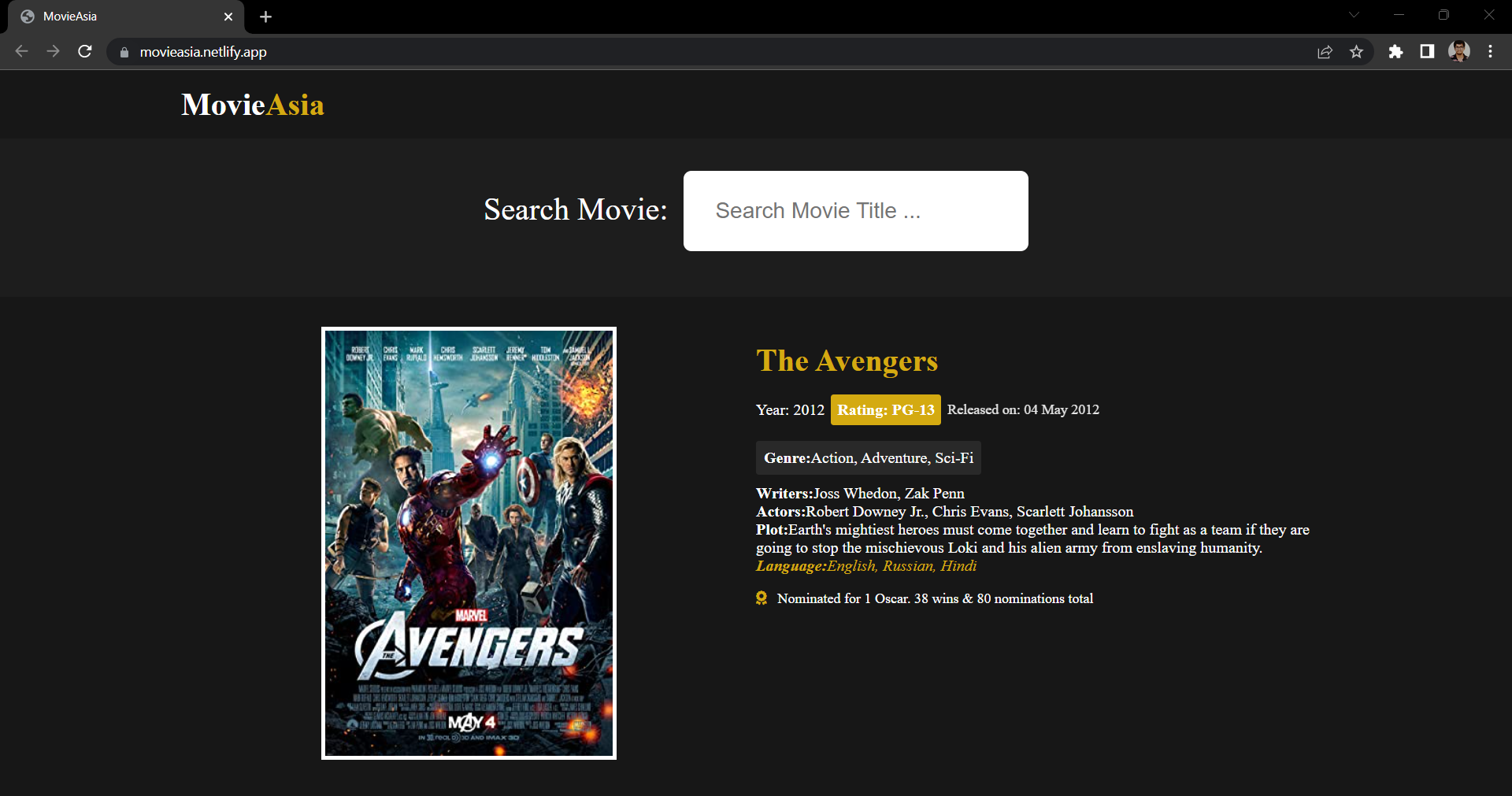 Github Harver2001 Movie App Movie App Using Omdb Api