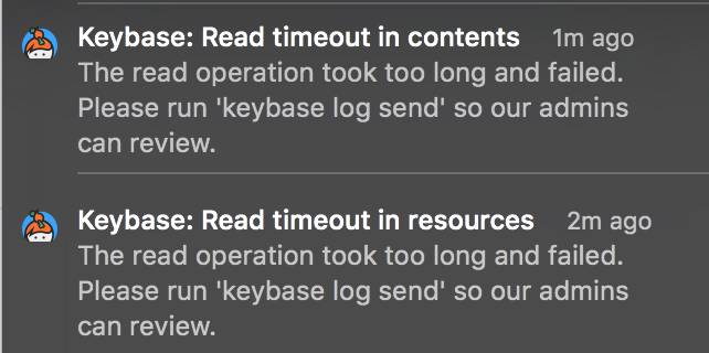 Occasional "read timeout in contents" or "read timeout in resources" notifications · Issue ...