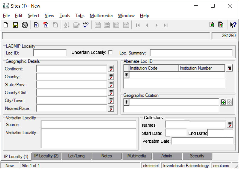 move collector and collecting data to Sites · Issue #22 · LACMIP/emu ...