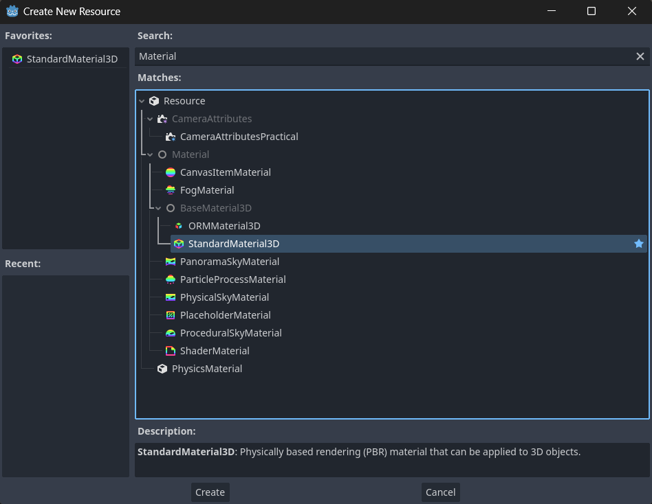 Move (Un)favorite selected item/ node button in create dialogue away from search bar next to ...
