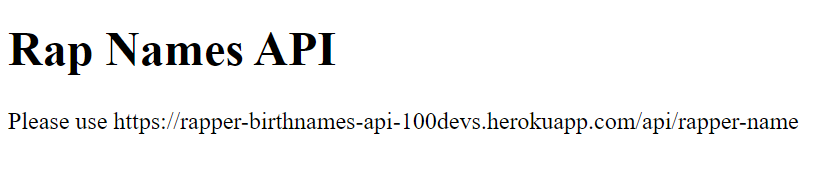 GitHub - nicoledicochea/rap-names-api