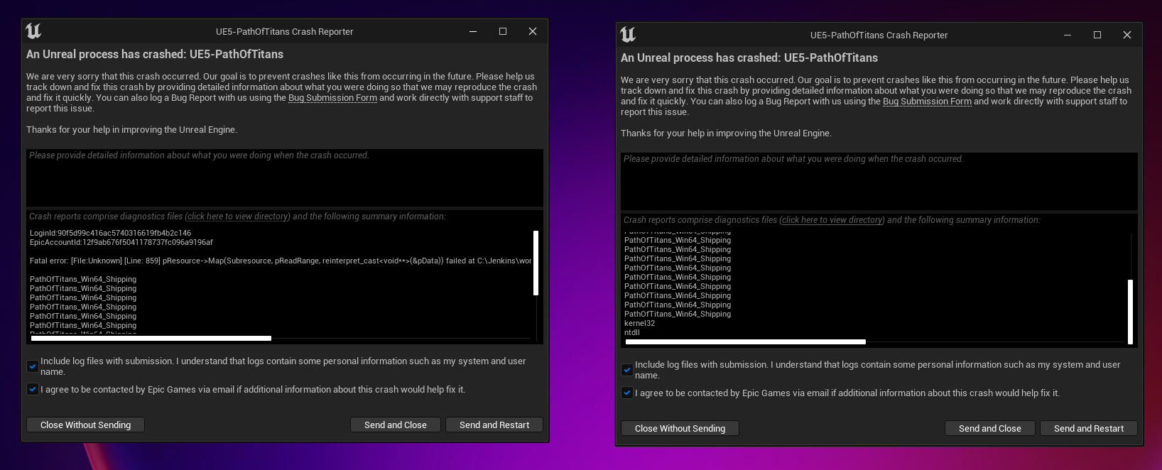 Unexpected Game Crashes · Issue #10183 · Alderon-Games/pathoftitans-bugs · GitHub