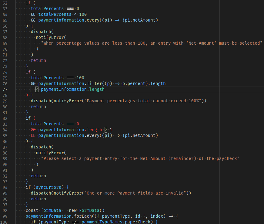 [JavaScript] Tokenization breaks when new line starts with less-than operator · Issue #904 ...
