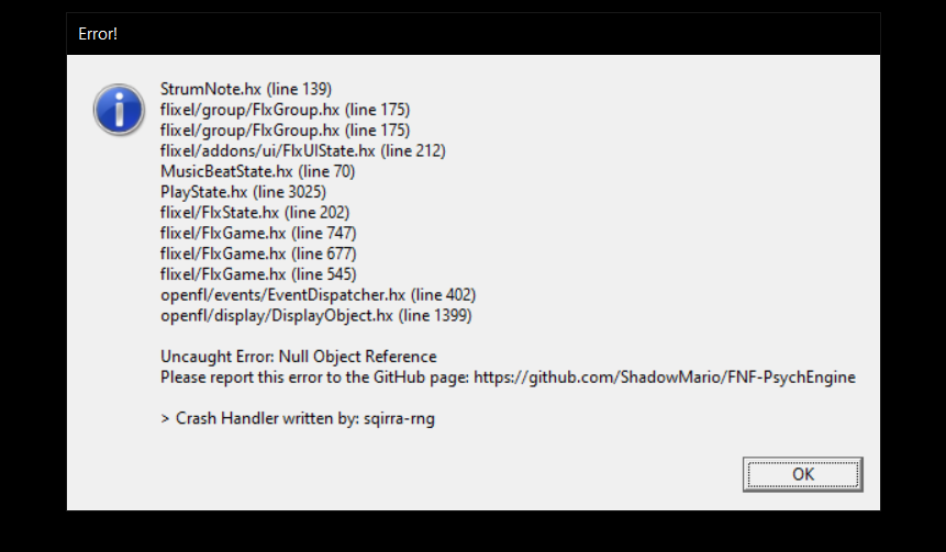 Week Error · Issue 11382 · Shadowmariofnf Psychengine · Github 