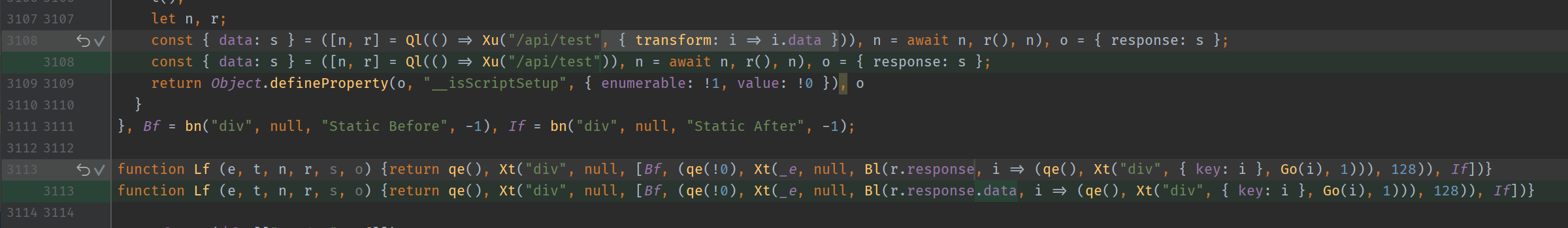 Differences Between Dev And Build When Using The Transform Function In Usefetch · Issue 13807