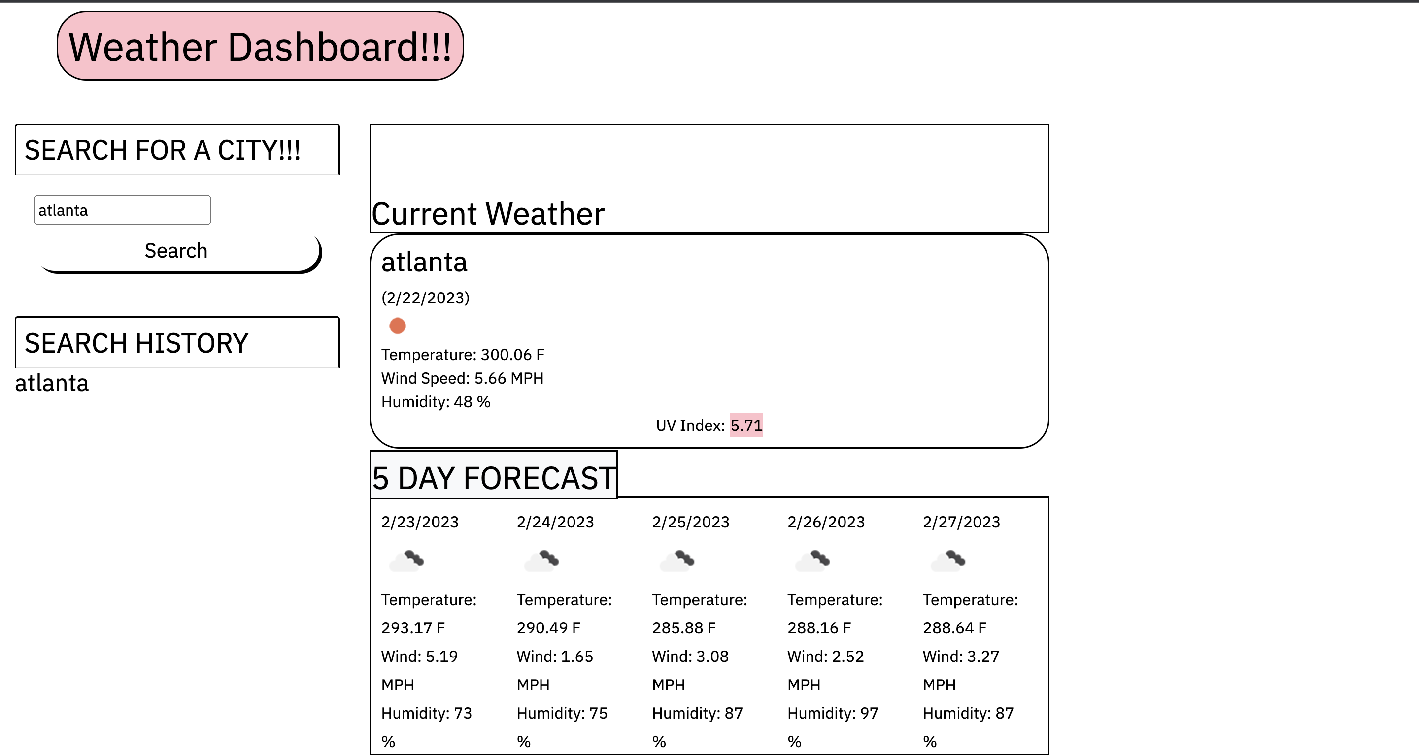 GitHub - bouncingpiecodes/weather-dashboard