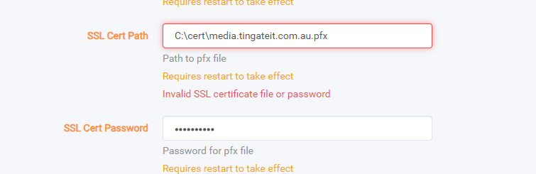 Issues adding pfx to Radarr · Issue #8673 · Radarr/Radarr · GitHub