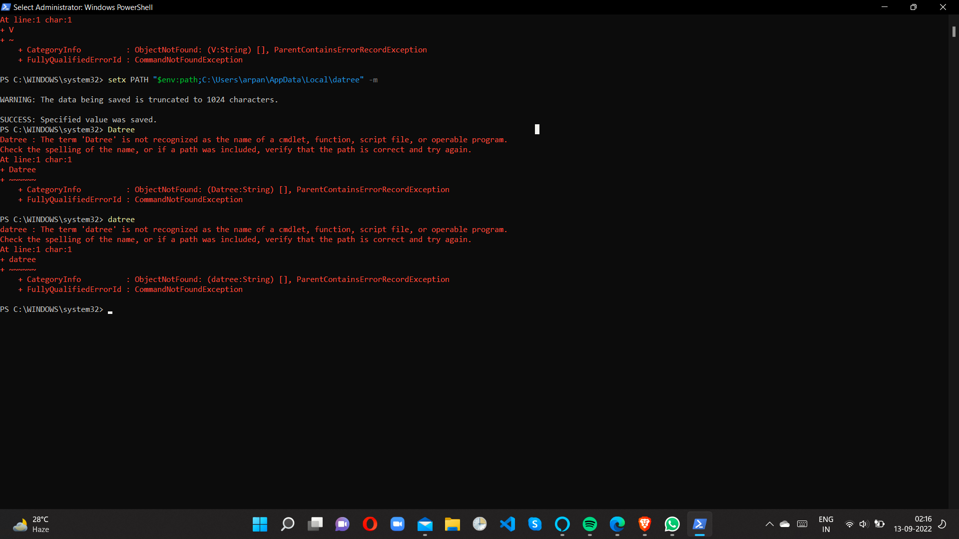 Can't install DaTree on windows11(x64) · Issue #287 · datreeio/datree · GitHub