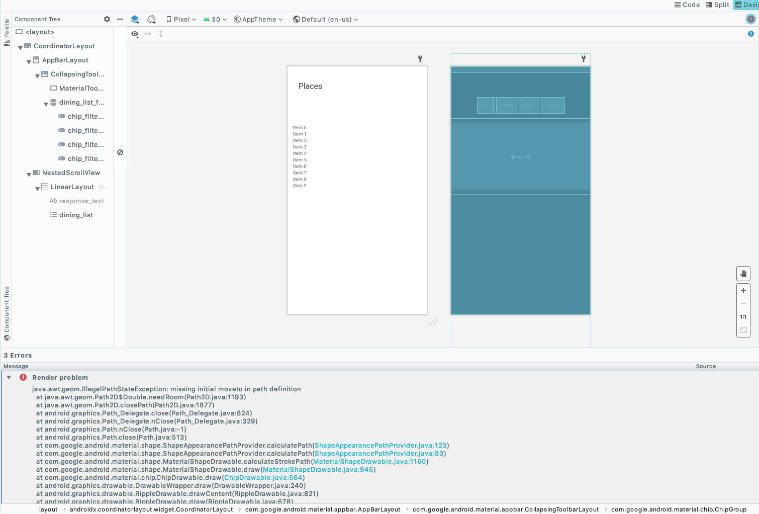 [Chip] Layout preview window does not render Chip elements · Issue #895 ...