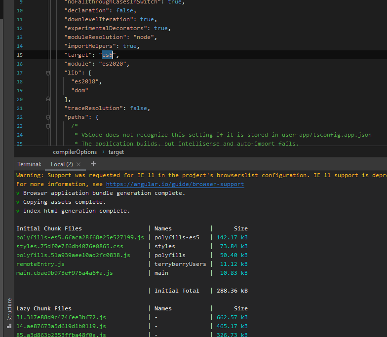 Differential loading breaks remoteentry.js when optimization is set to ...