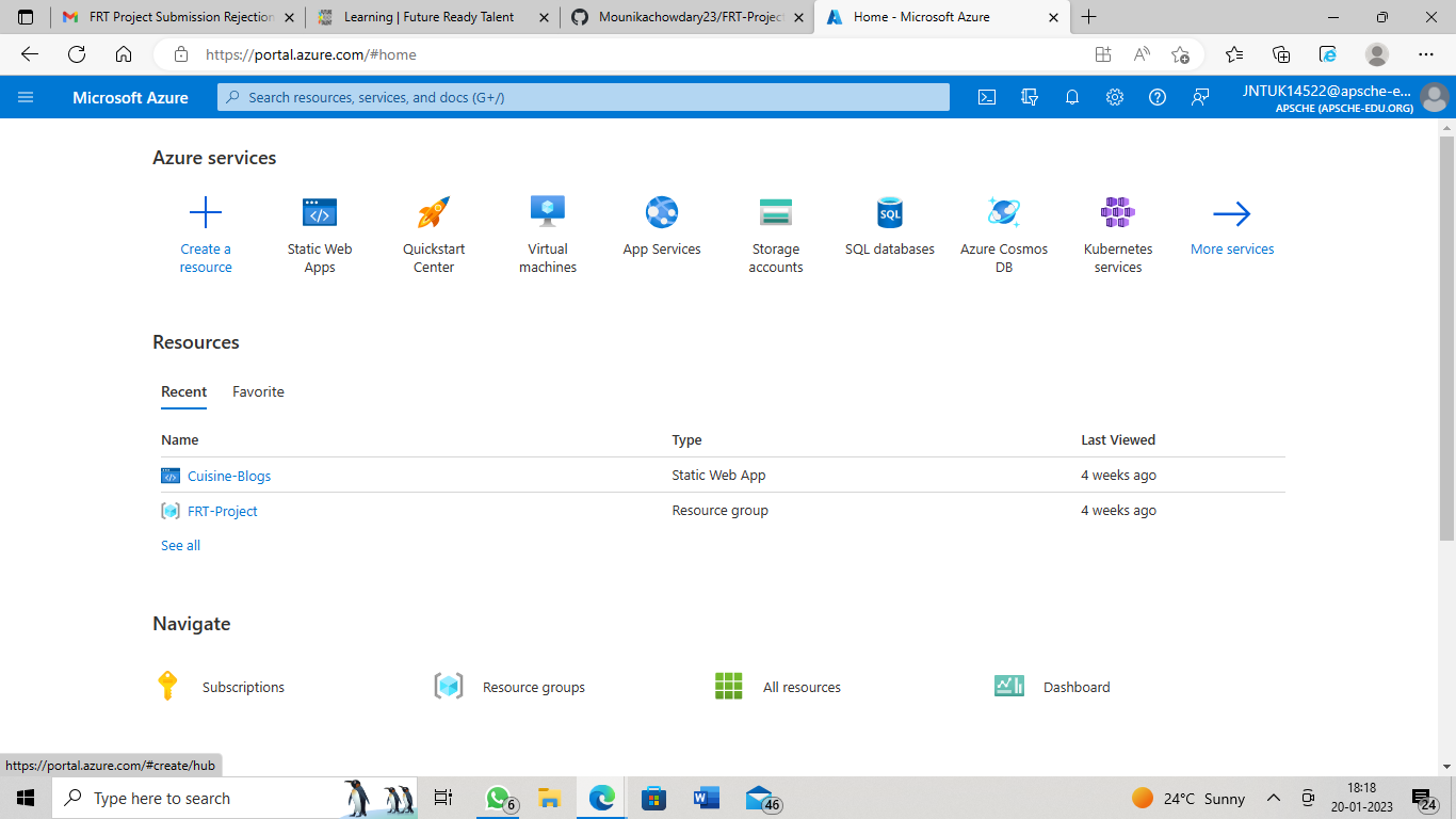 GitHub - Mounikachowdary23/FRT-Project: Cuisine Blogs