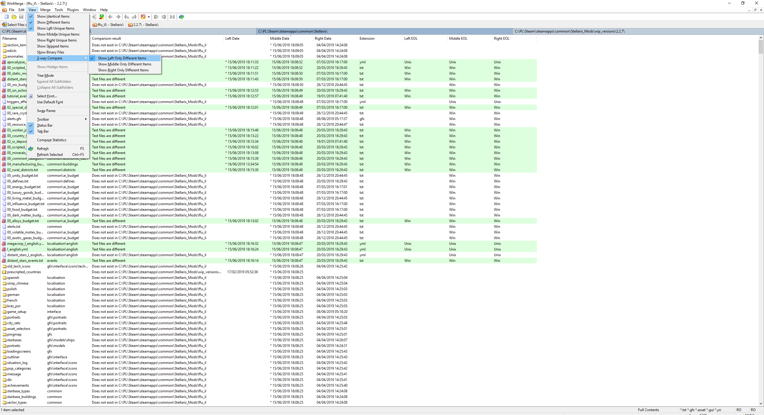 WinMerge 3-Way Compare Bugs: Always Shows Unique Items. · Issue #154 ...