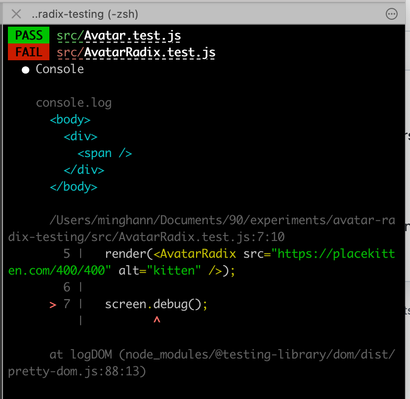 Avatar Component Doesnt Render Image In Jest · Issue 1645 · Radix Uiprimitives · Github 