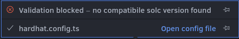 Validation blocked - no compatible solc version found · Issue #245 · NomicFoundation/hardhat ...