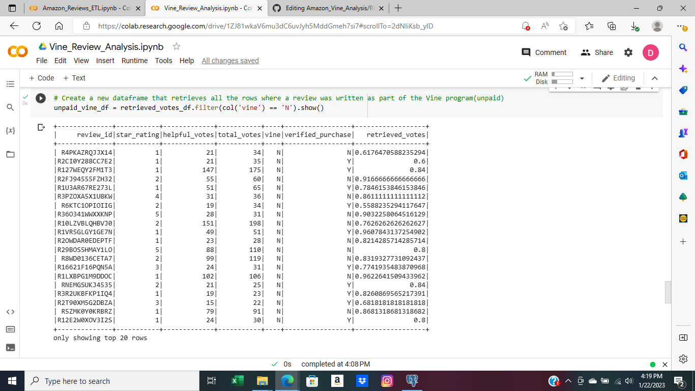 GitHub - dnobles510/Amazon_Vine_Analysis