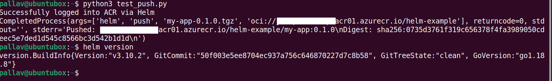 we are getting inconsistent helm push output from helm release 3.10.2 onwards · Issue #11968 ...