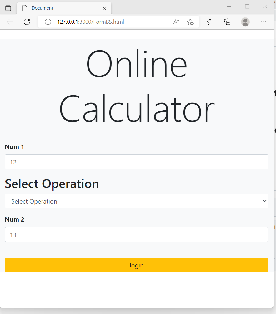 Task - Bootstrap - Forms - Online Calculator · akash-coded mern ...