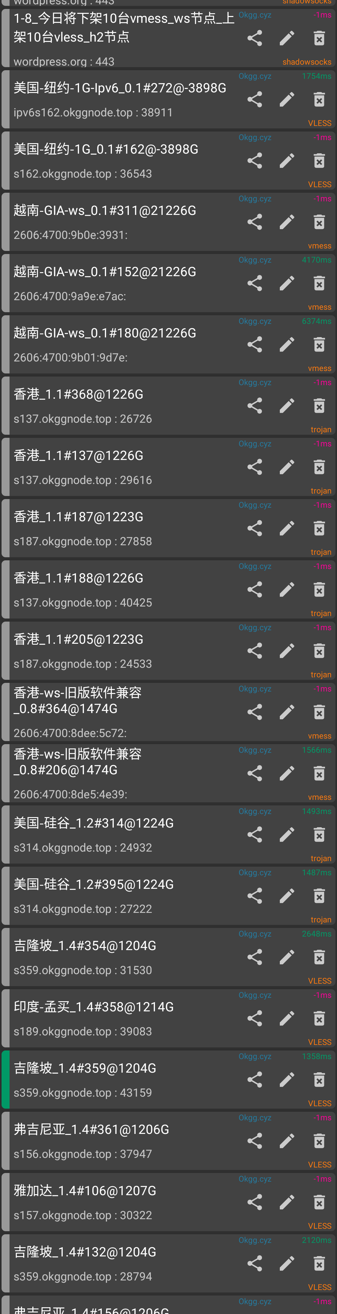 最近这软件实在是不敢恭维啊，没几个能用的不说，延迟还高 · Issue #1997 · 2dust/v2rayNG · GitHub