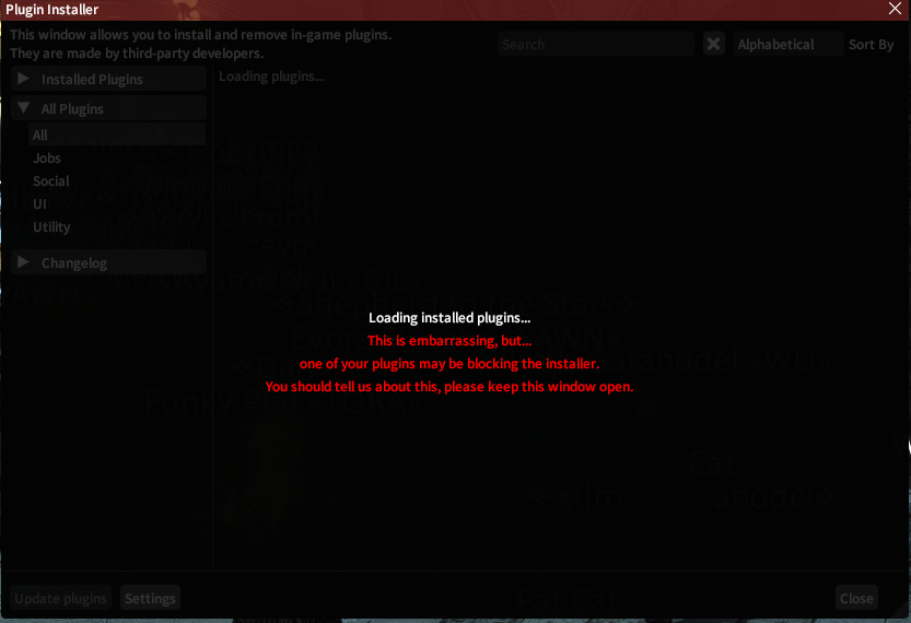 My Dalamud isnt letting me try to fix it. but it will let me use only ...