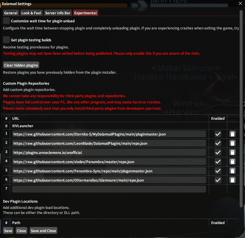 My Dalamud isnt letting me try to fix it. but it will let me use only penumbra · Issue #967 ...