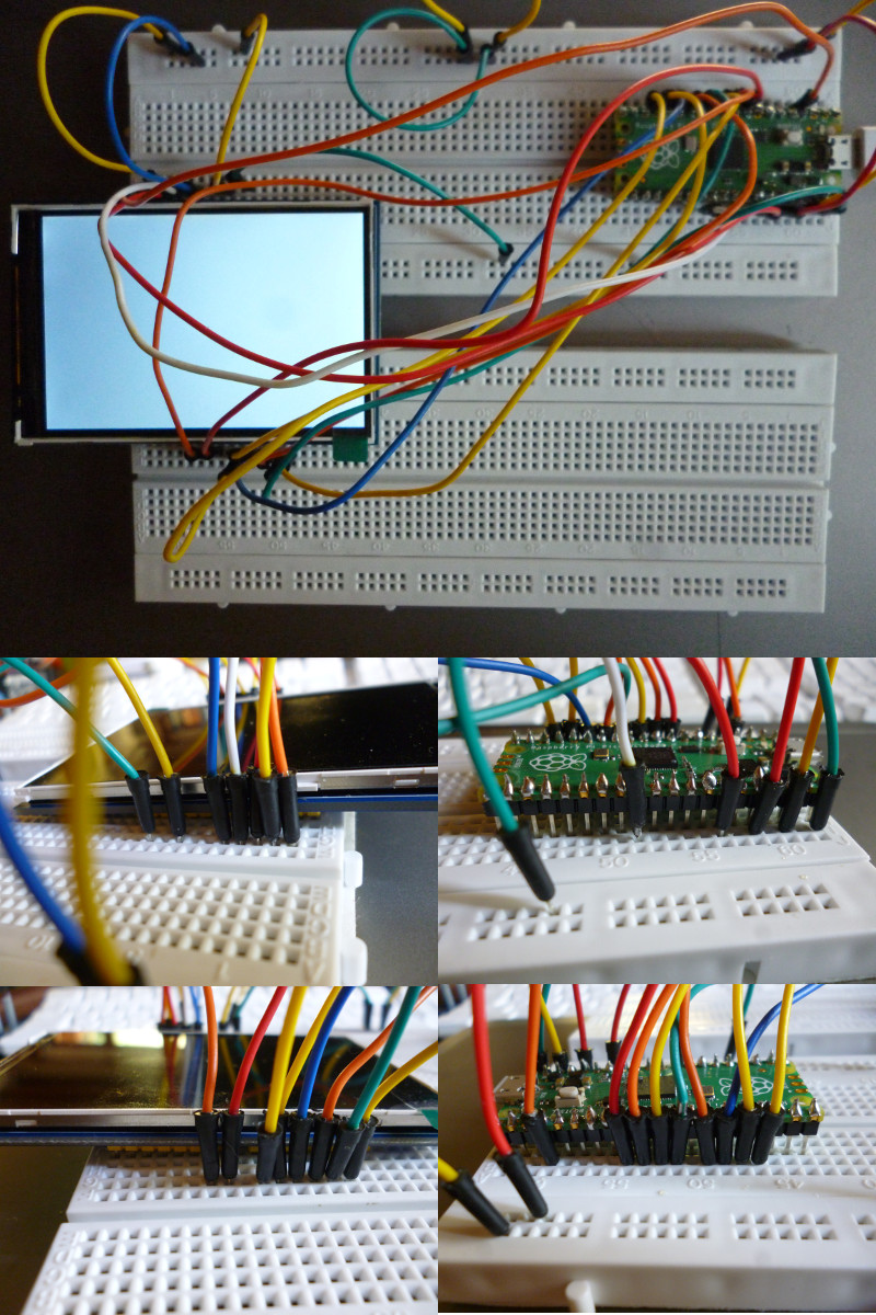 wiring of MAR3501 3.5" arduino uno TFT shield to raspberry pico ...