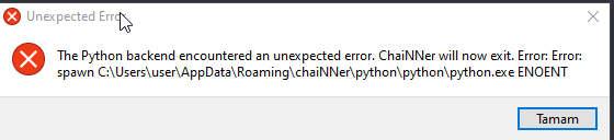 ChaiNNer error installing · community · Discussion #30356 · GitHub
