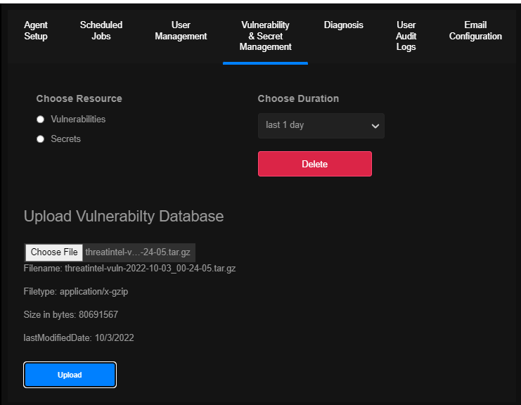 Upload Vulnerabilty Database Issue · Issue #557 · deepfence/ThreatMapper · GitHub