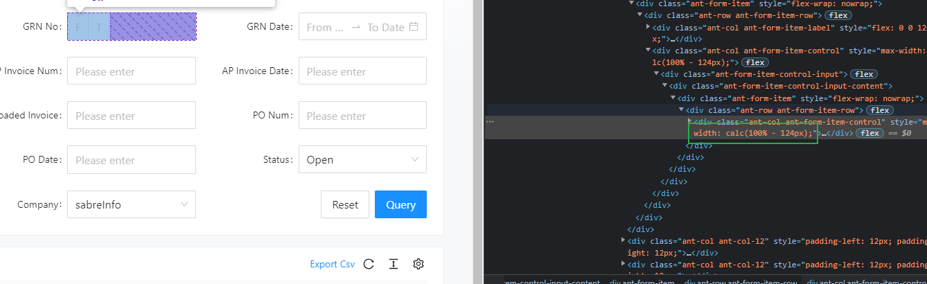 🧐[问题]ProTable自定义搜索文本框会被赋上max-width: cale(100%-search.labelWidth)内联样式 · Issue #6271 · ant-design ...