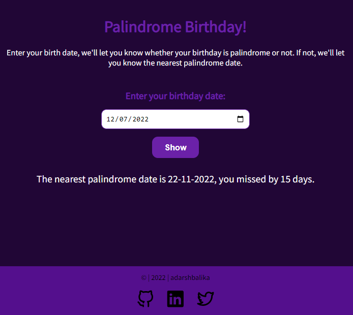 GitHub - Aliya-Begum/neogcamp_palindrome_birthday