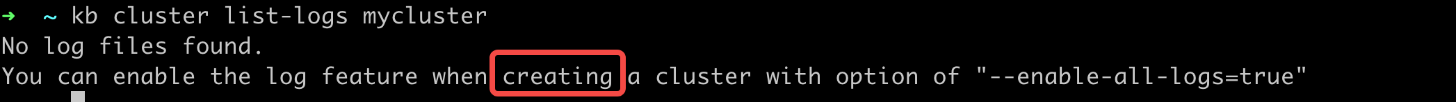 Bug The Prompt Of List Logs Is Not Properly · Issue 2569 · Apecloudkubeblocks · Github