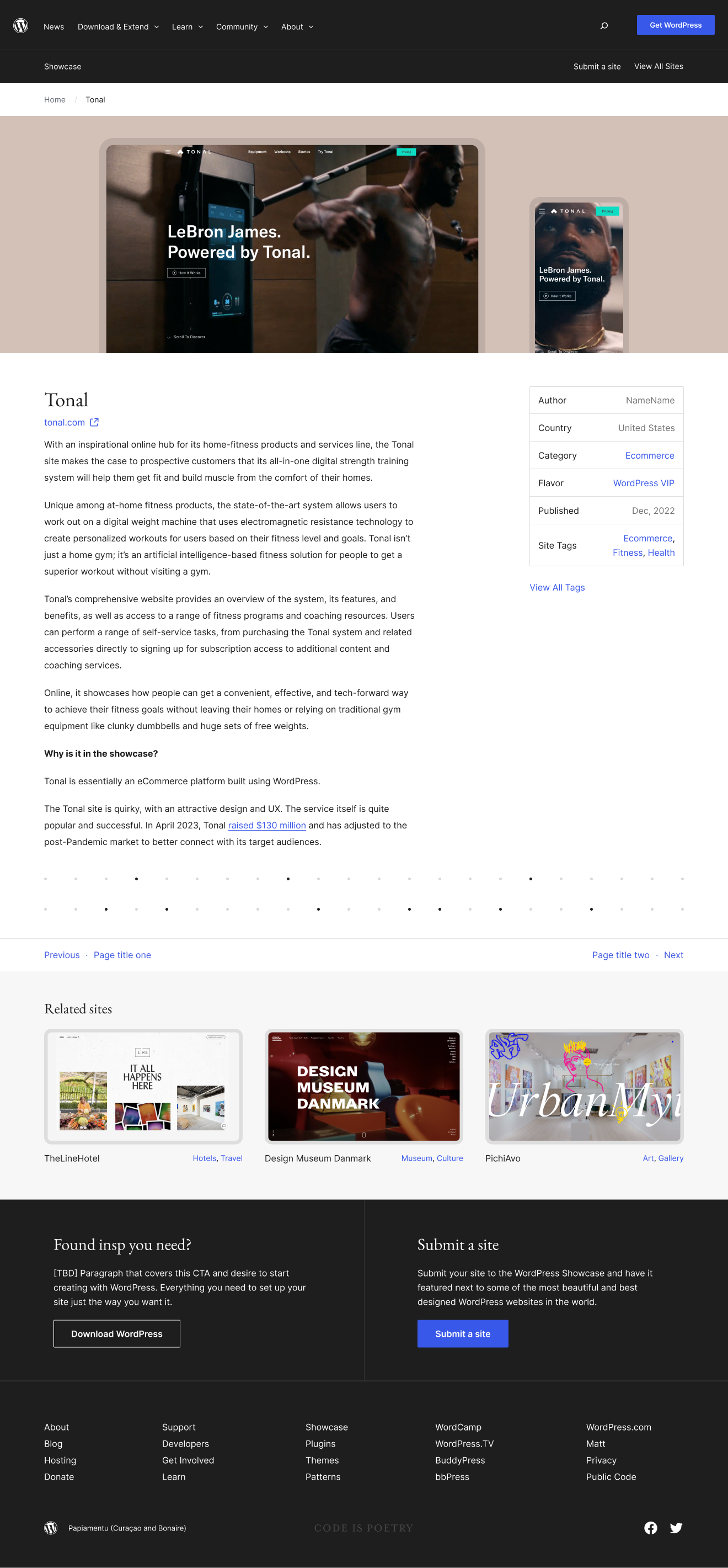 Single Site · Issue #132 · WordPress/wporg-showcase-2022 · GitHub