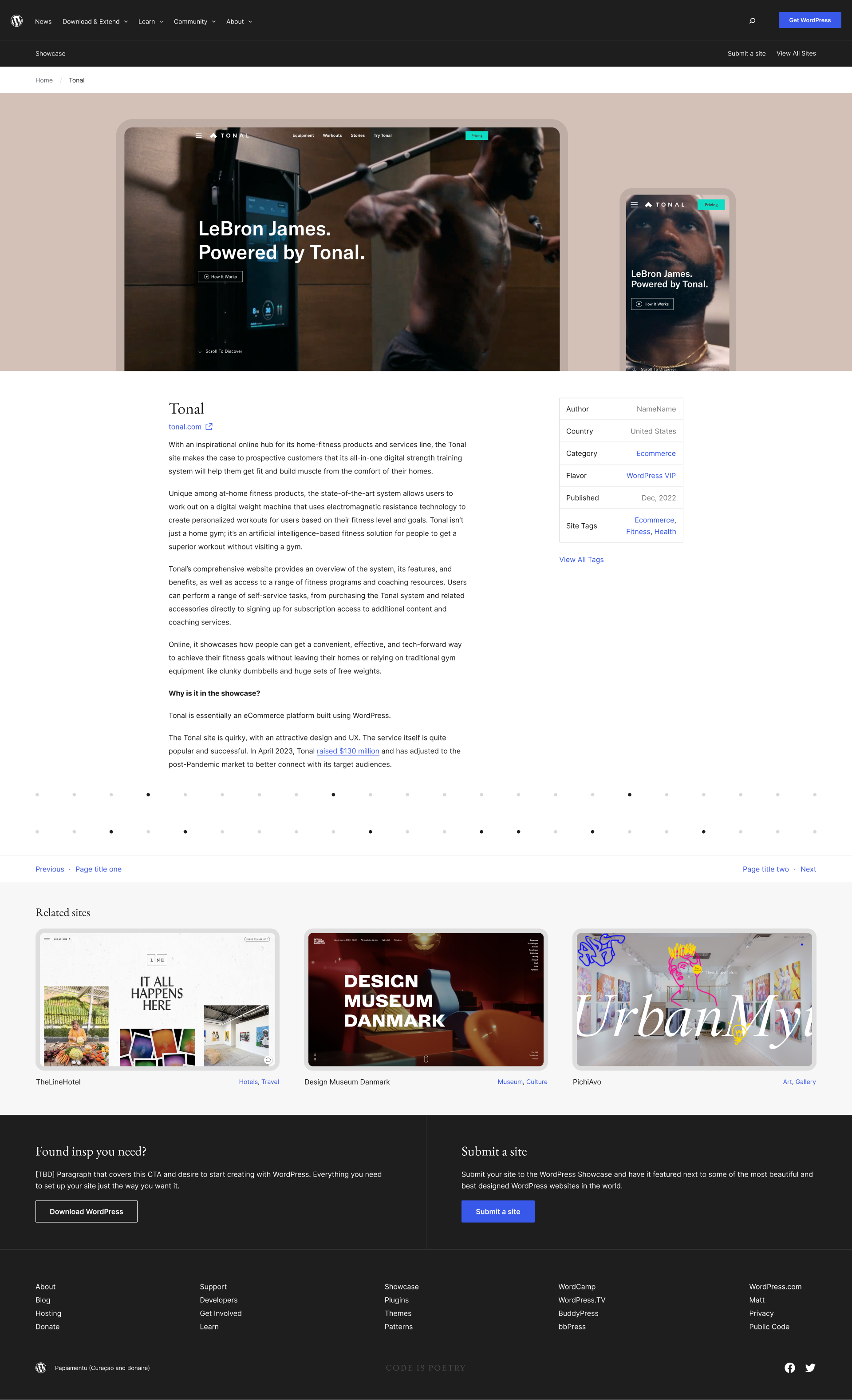 Single Site · Issue #132 · WordPress/wporg-showcase-2022 · GitHub