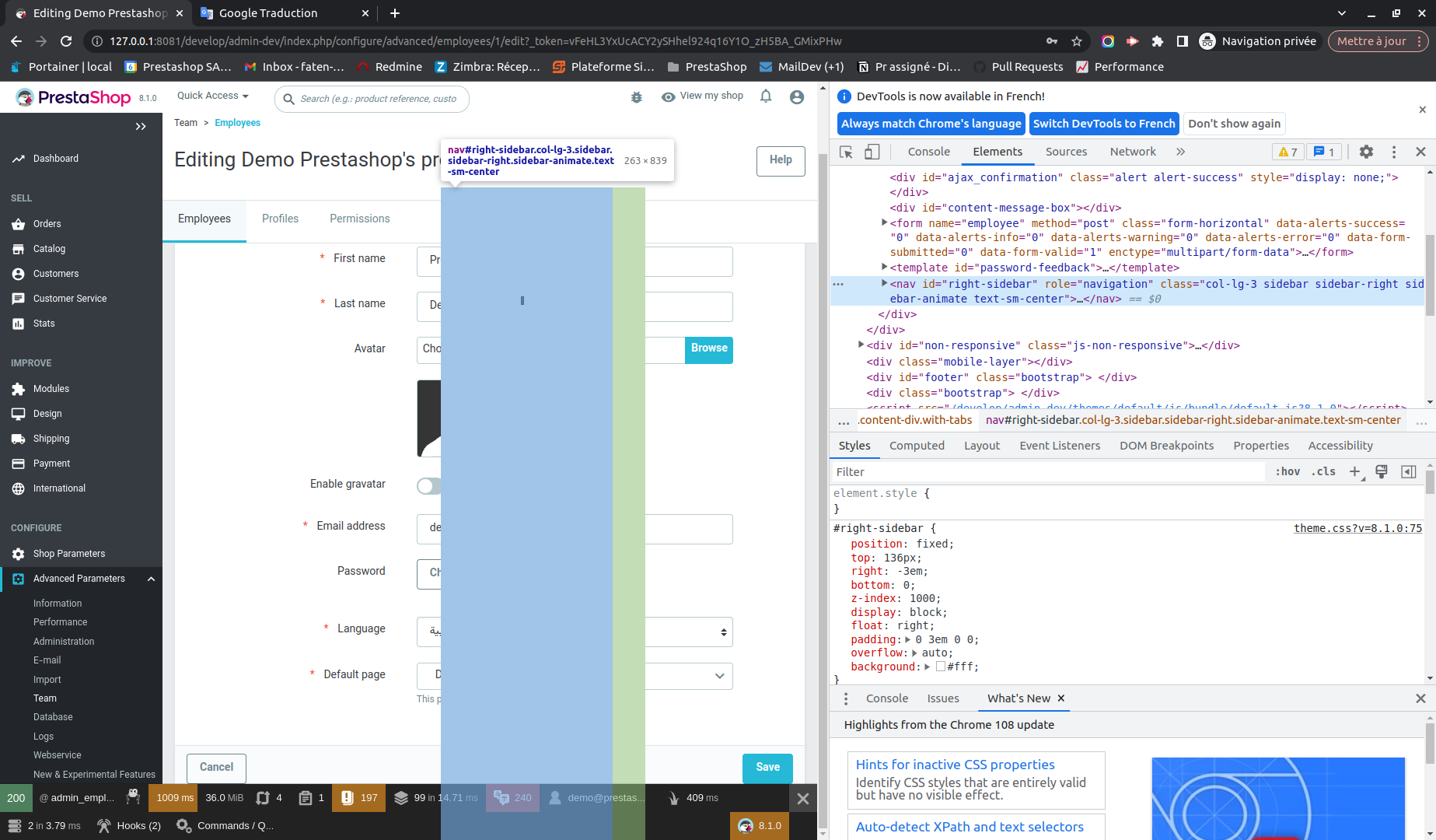 [BO] The Employee page is broken when adding Arabic language - Bad display · Issue #32070 ...