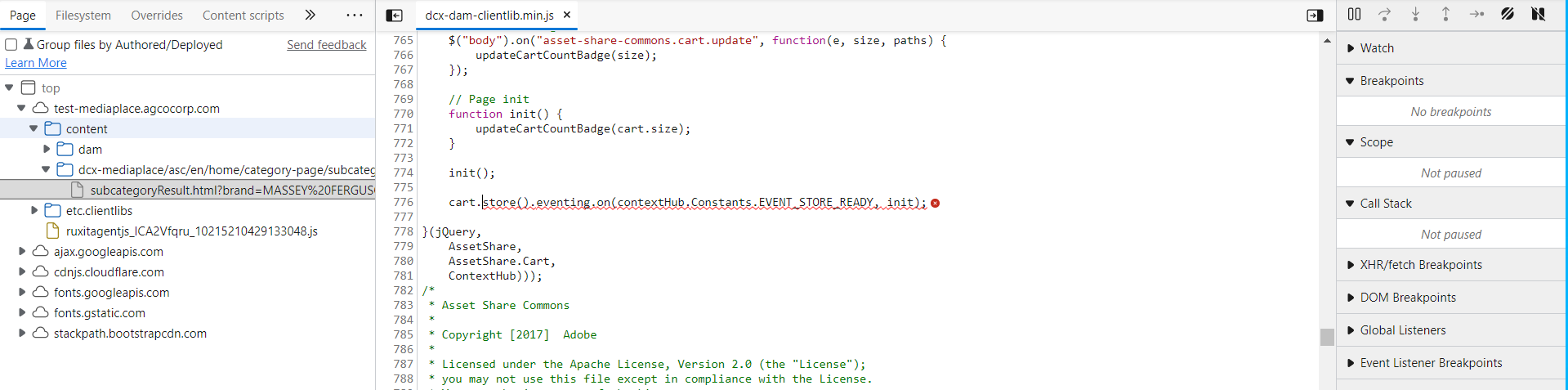 We Are Getting Below Error In The Console For The Cart Store · Issue 802 · Adobeasset Share