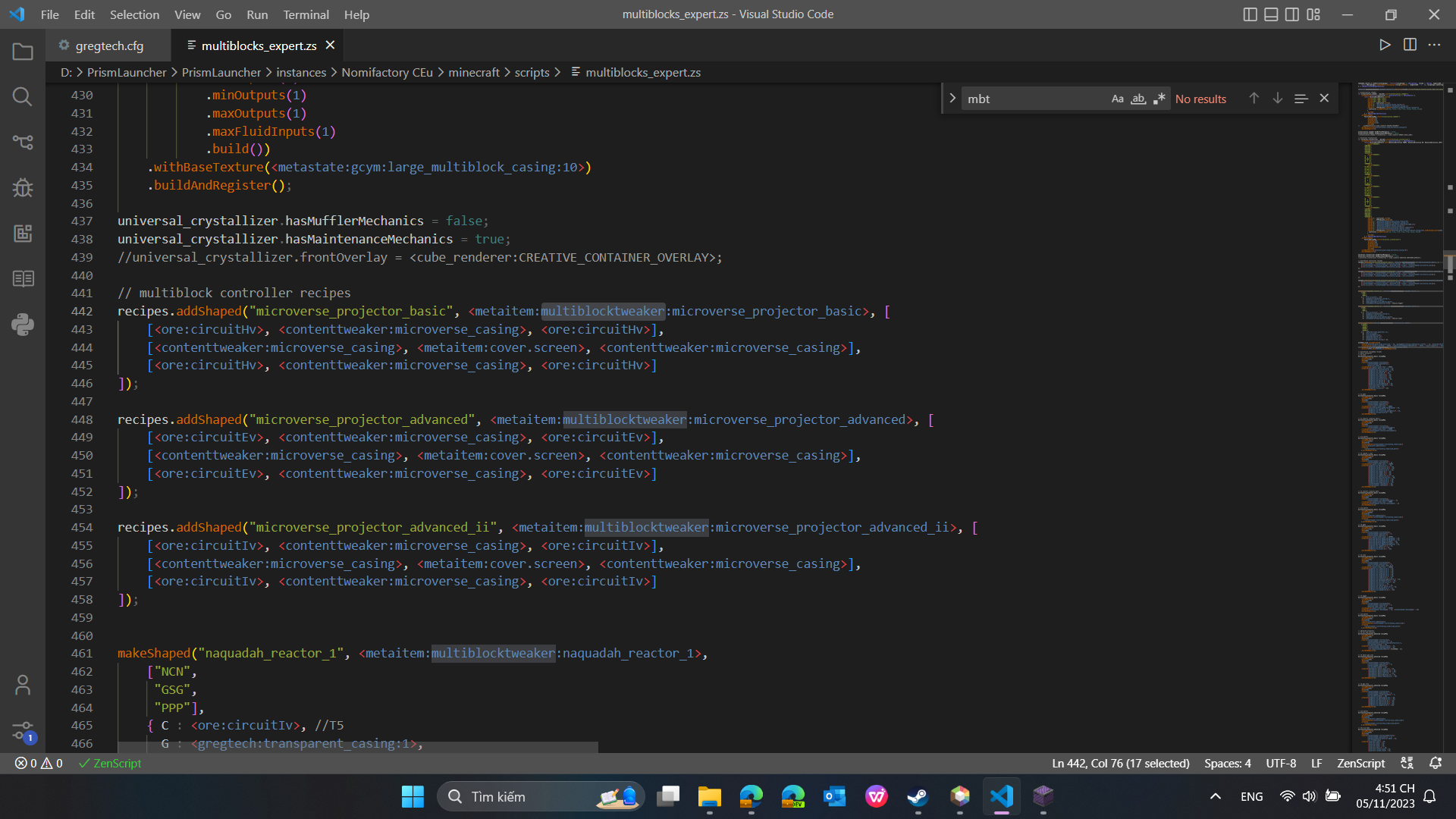Some issues with custom multiblock from Multiblock Tweaker · Issue #519 · Nomi-CEu/Nomi-CEu · GitHub