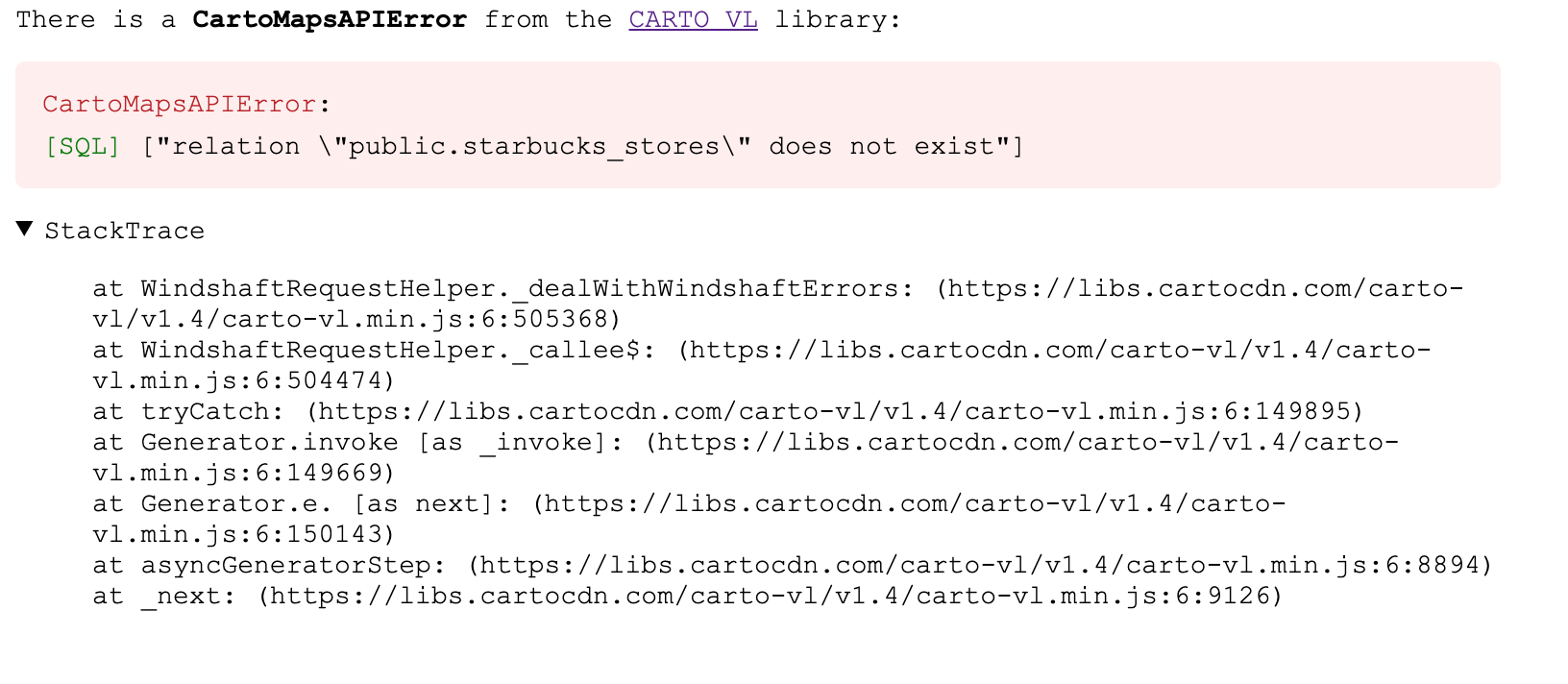 Map errors on Quickstart Publish and Share and Quickstart Visualization sections · Issue #1379 ...