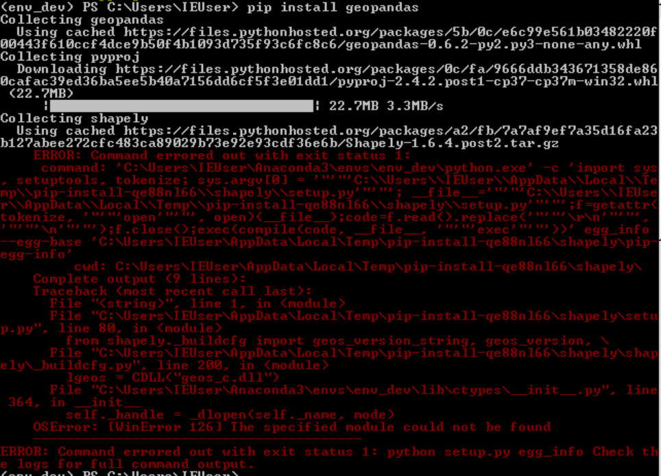 Shapely and Fiona dependencies failing on Windows · Issue #1386 · CartoDB/cartoframes · GitHub