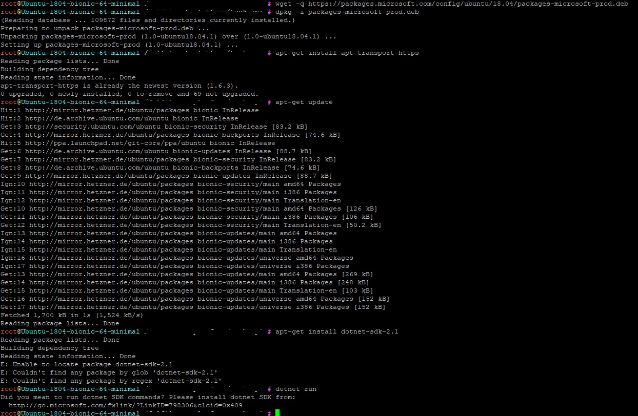 Cannot Install Net Core Sdk Ubuntu · Issue 3265 · Dotnetruntime · Github 9885
