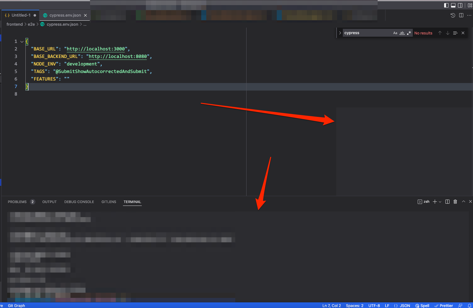 Terminal background colour and weird layer on the right of the editor ...
