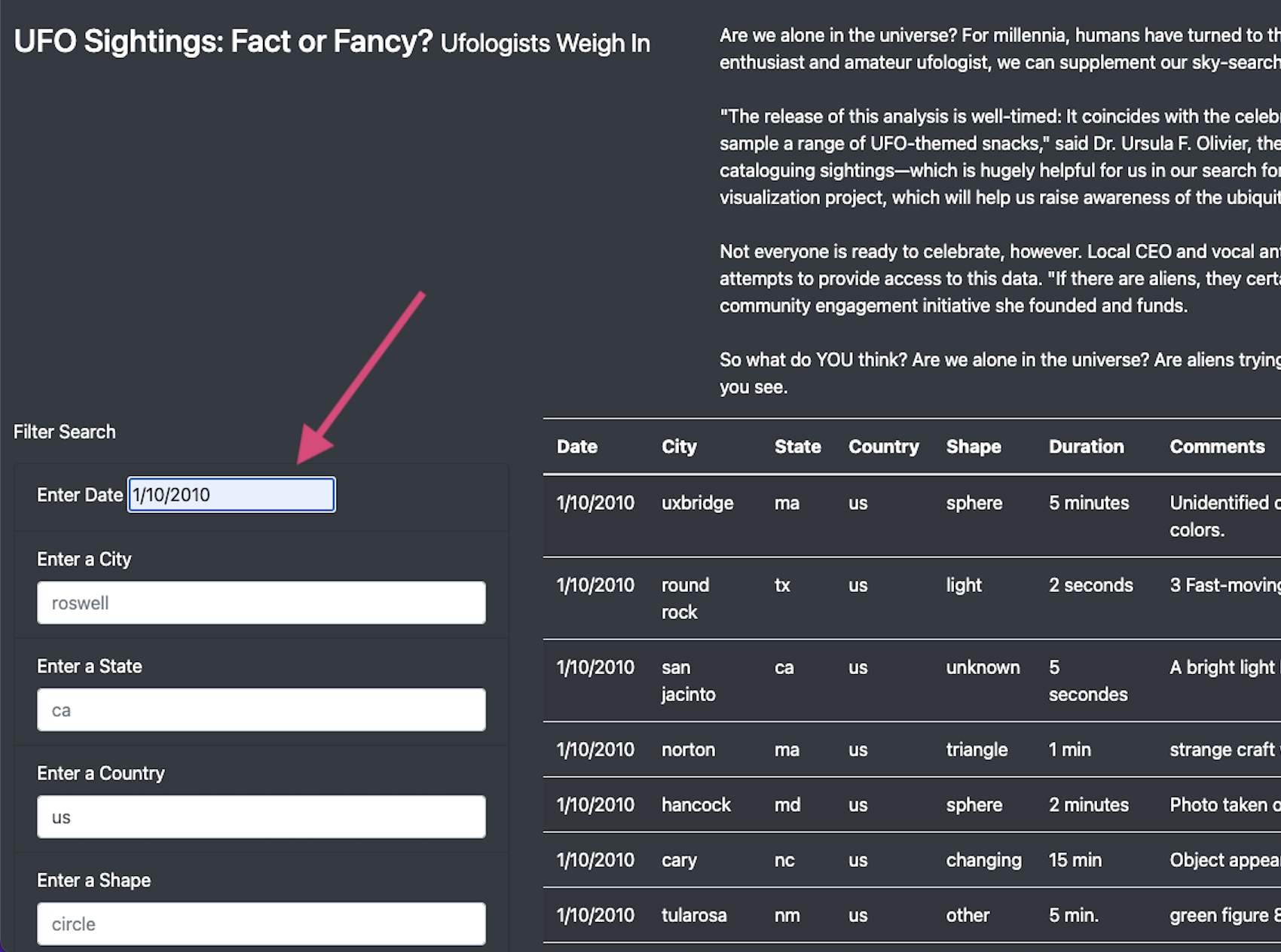 GitHub - litarusso/UFO_Analysis