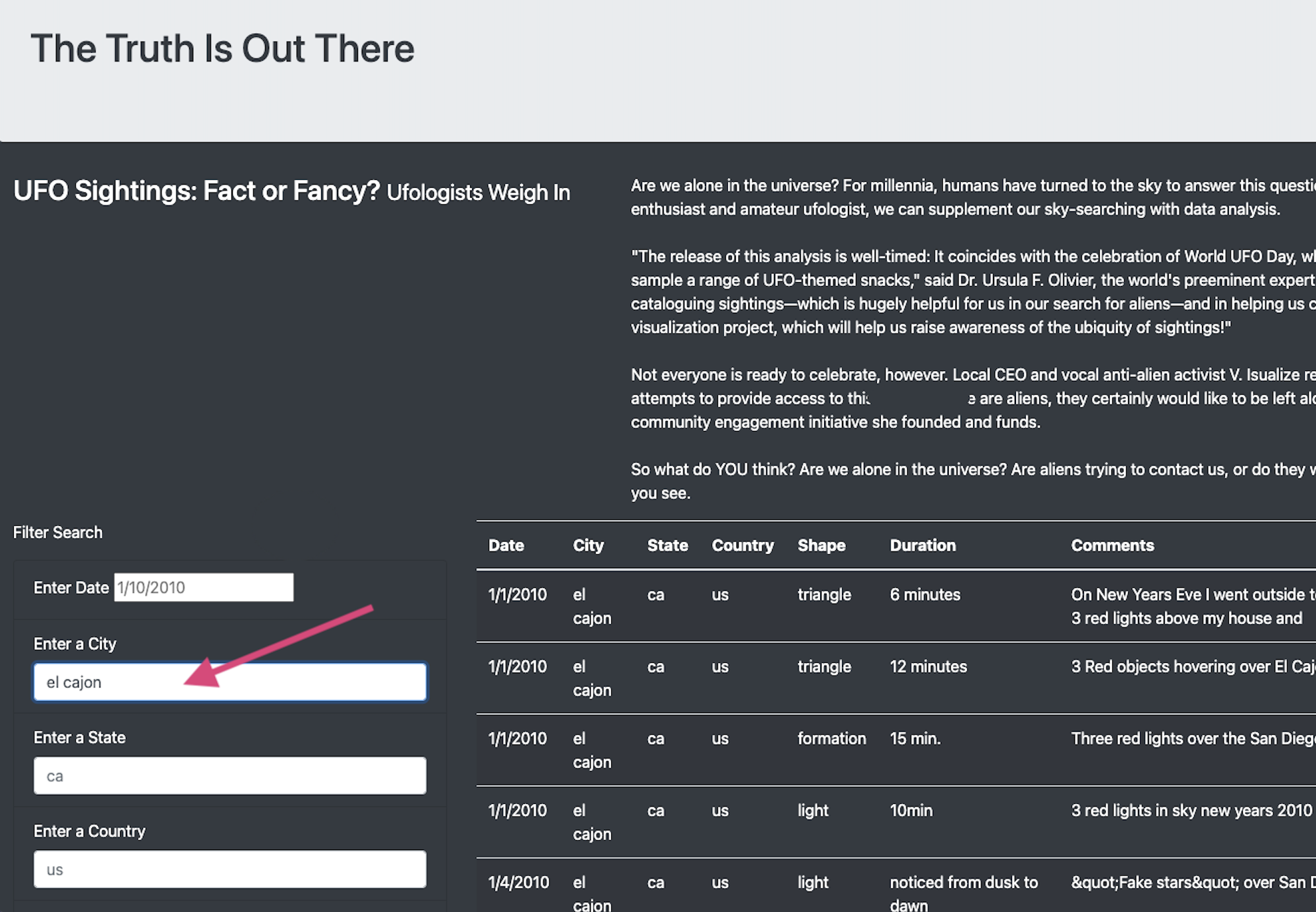 GitHub - litarusso/UFO_Analysis